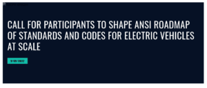 EV Charging Standards - ANSI Roadmap of Standards and Codes